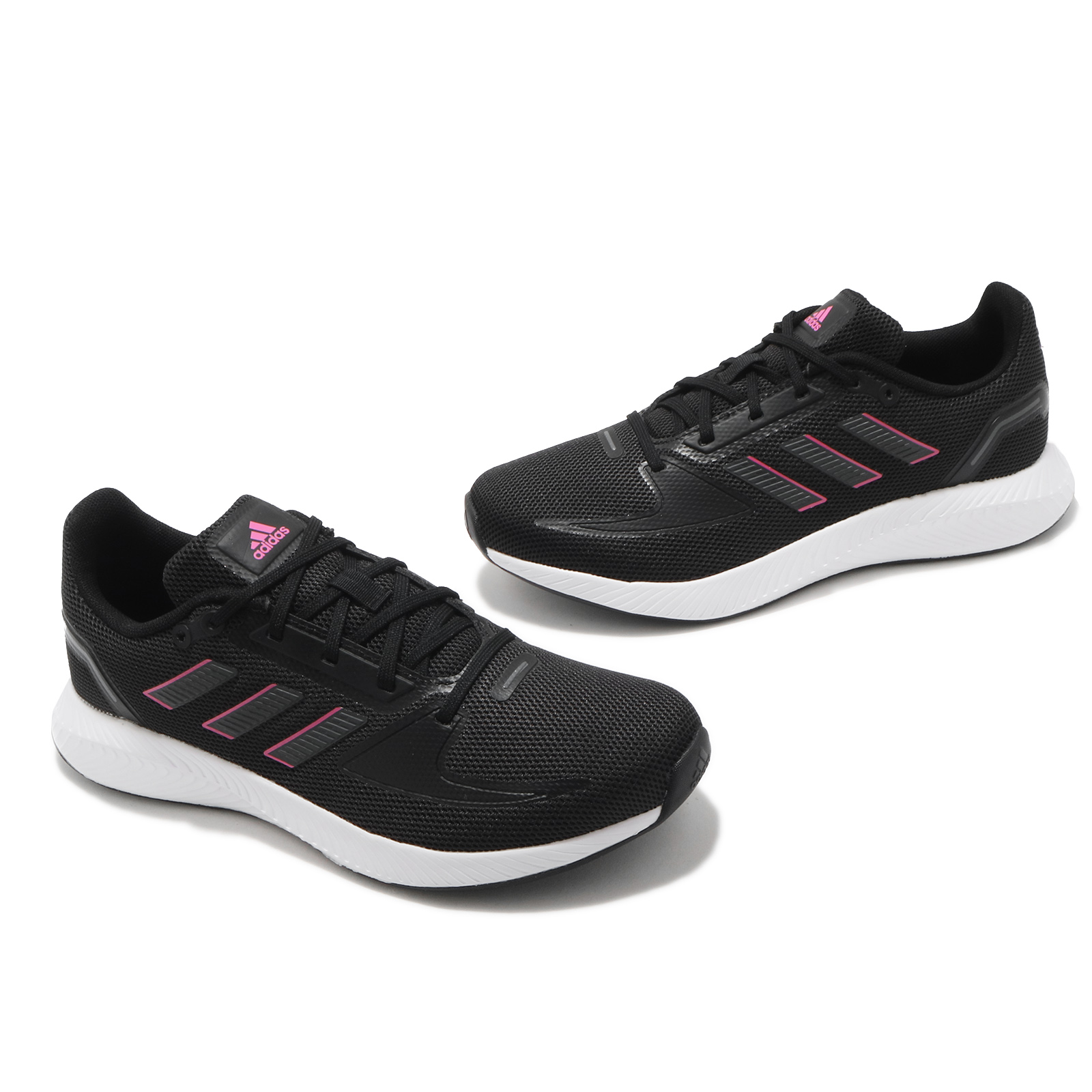 adidas 慢跑鞋 Runfalcon 2 運動 女鞋 愛迪達 輕量 透氣 舒適 避震 路跑 黑 白 FY9624 FY9624推薦 ...