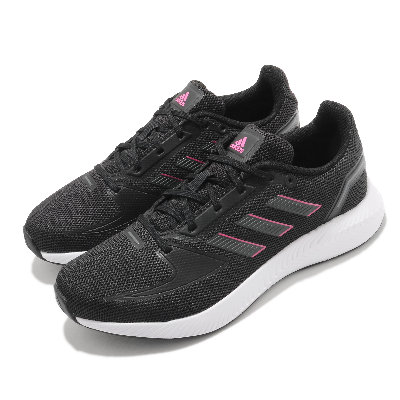 adidas 慢跑鞋 Runfalcon 2 運動 女鞋 愛迪達 輕量 透氣 舒適 避震 路跑 黑 白 FY9624 FY9624推薦 ...