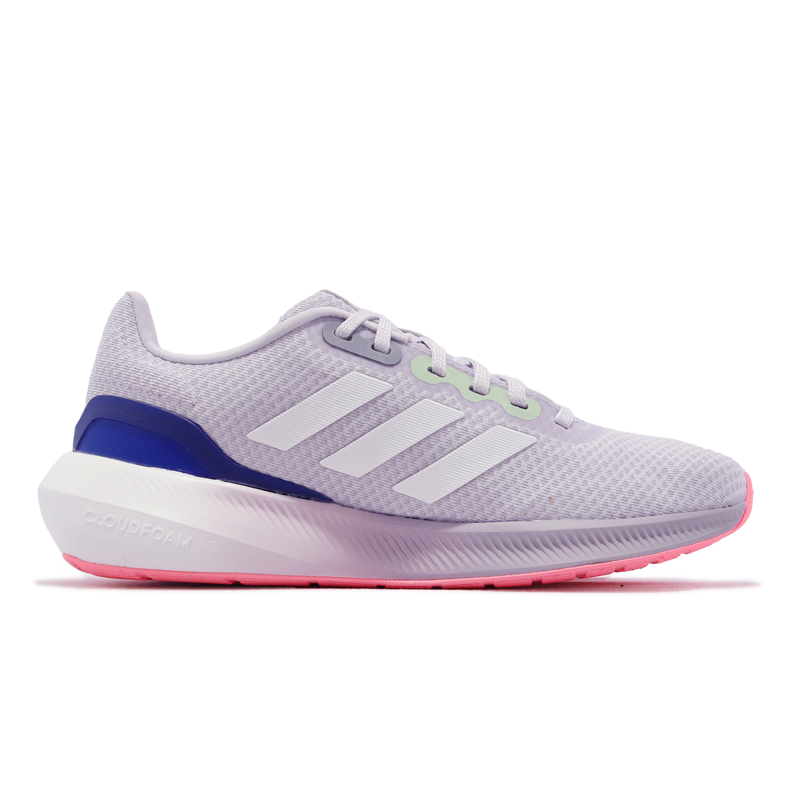 博客來-adidas 慢跑鞋 Runfalcon 3 W 女鞋 紫 藍 緩震 運動鞋 路跑 愛迪達 HQ1474