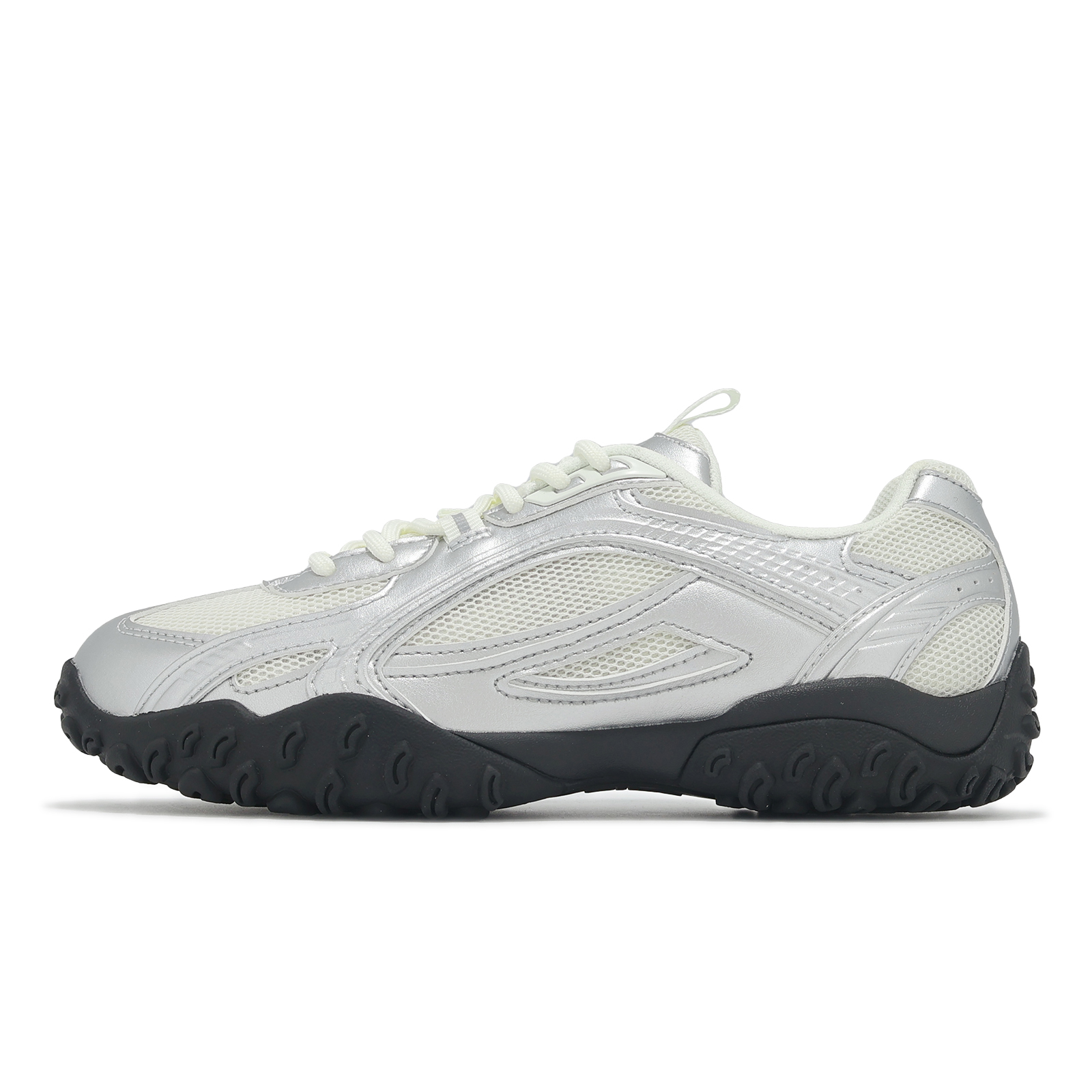 博客來-Fila 休閒鞋 ECHAPPE MS 男鞋 女鞋 銀灰 黑 拼接 千禧風格 情侶鞋 韓韶禧 代言款 斐樂 4C636Y063